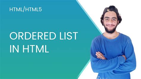 ol ordered list tag in html html lesson for beginners youtube