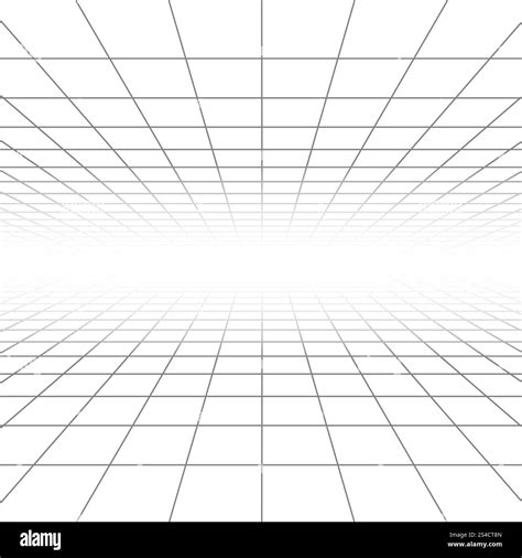 Ceiling And Floor Perspective Grid Vector Lines Architecture Wireframe Ceiling And Floor