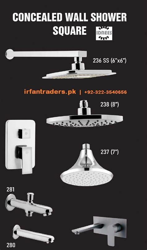Concealed Wall Shower Set Idrees Sanitary Fittings Irfan Traders