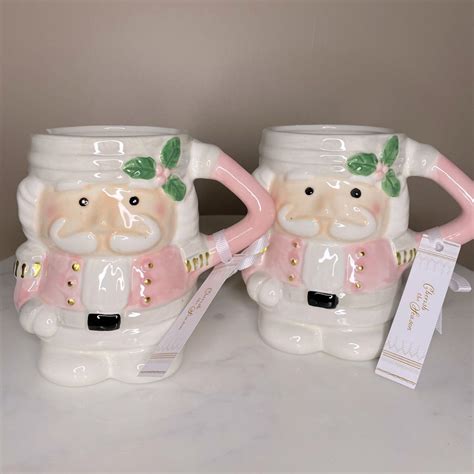 Nwt Pink Nutcracker Christmas Mug Set Christmas Mugs Nutcracker Christmas Christmas Mug Sets