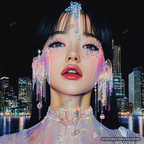 Ai创作图3d效果女孩 蒸汽波风格 蒸汽波美学 数字肖像插画 数字美女插画 蒸汽波艺术 虚拟形象艺术 日本数码艺术 3d女娃 数字艺术女孩 写实人物插画 3d人物形象 3d美女 阈限蒸汽波