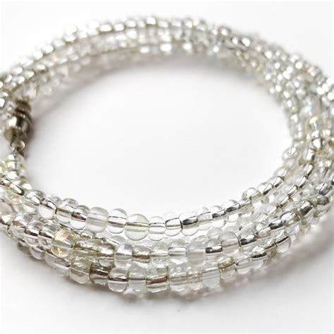Men Glass Seed Bead Bracelet Etsy