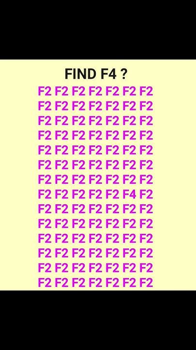 Try To Find This Number👉f4 Within 5second Shortsfeed Shortvideo Shortvideo Shortsyoutube