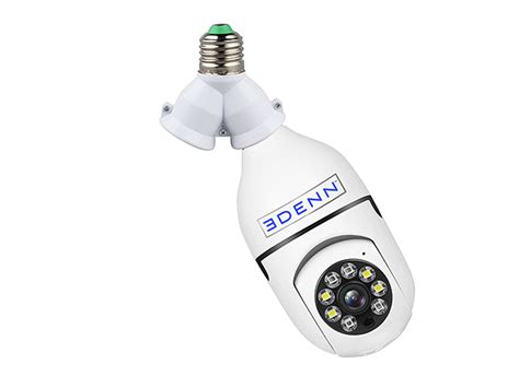 EDENN Security System Light Bulb Camera Light Splitter Twin Socket