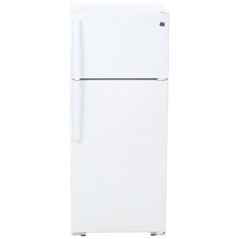 Ge 175 Cu Ft Top Freezer Refrigerator In White Gts18gthww The Home