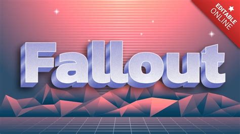 Fallout Style 80s Text Effect Generator