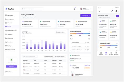 Payroll Management Dashboard Ui Design Behance