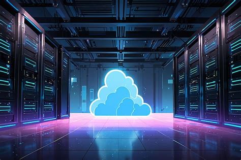 Business Technology Cloud Computing Service And Datacenter Storage Server Connect Premium Ai