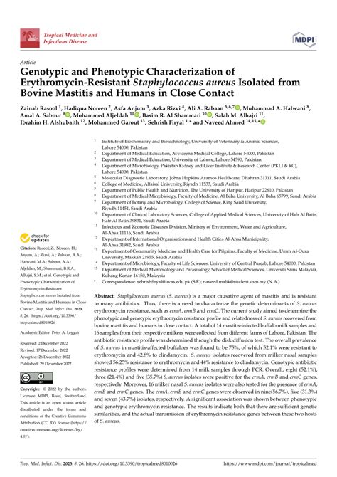 Pdf Tropical Medicine And Infectious Disease Genotypic And Phenotypic Characterization Of