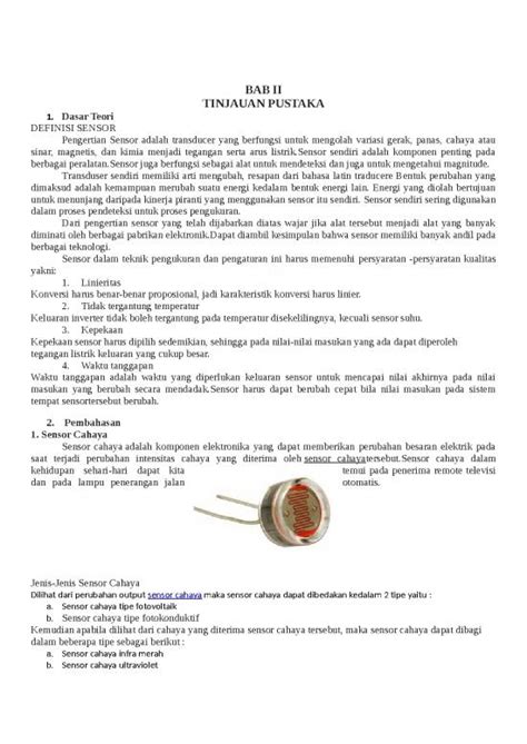 Teknik Mekatronika Jenis Dan Cara Kerja Sensor Dan Tranduser