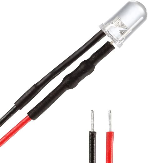 Yokive 5 Pcs Pre Wired Led Semiconductor Round Head Light