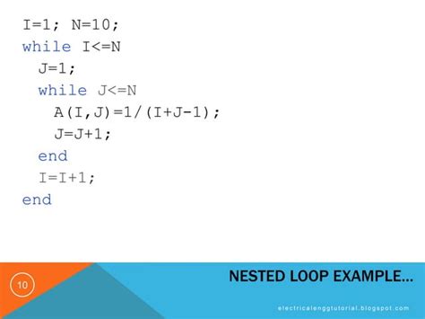 Matlab Programming Loop Control Part 2 Ppt