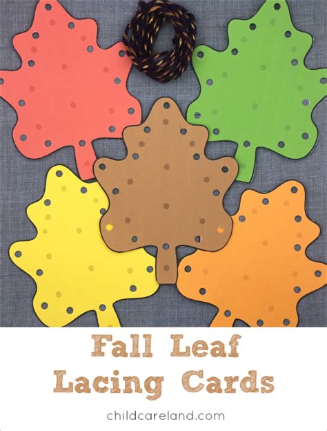 Fall Lacing Cards Printable