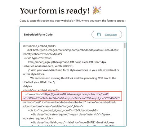 How To Connect Mailchimp With Framerforms Framerforms Insert Frame