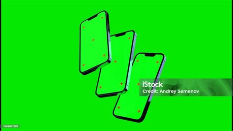 크로마키 화면이 있는 창의적인 스마트폰 모형 앱 또는 웹 사이트 홍보에 적합한 그림입니다 0명에 대한 스톡 사진 및 기타 이미지