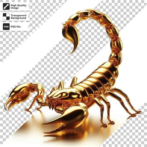 투명한 배경에 Psd 조디악 기호 스코르피온 프리미엄 Psd 파일