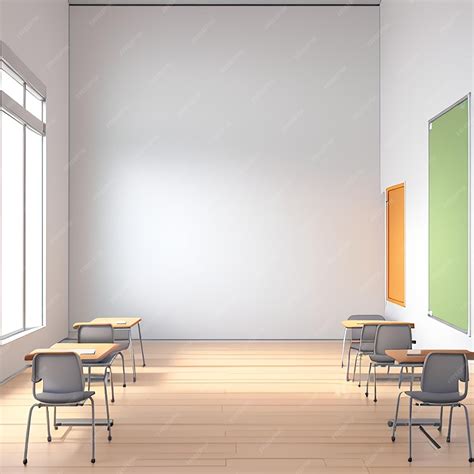 Premium Photo 3d Animated Minimalist Modern Simple Classroom Cartoon