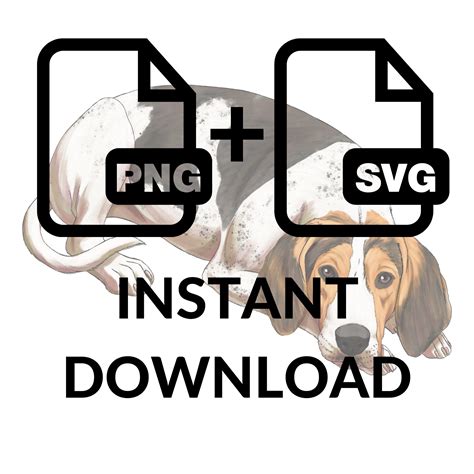 Treeing Walker Coonhound PNG Clipart Sublimation Design Etsy