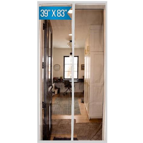 Fenestrelle 39 In X 83 In White Trim Flame Resistant Fiberglass Mesh