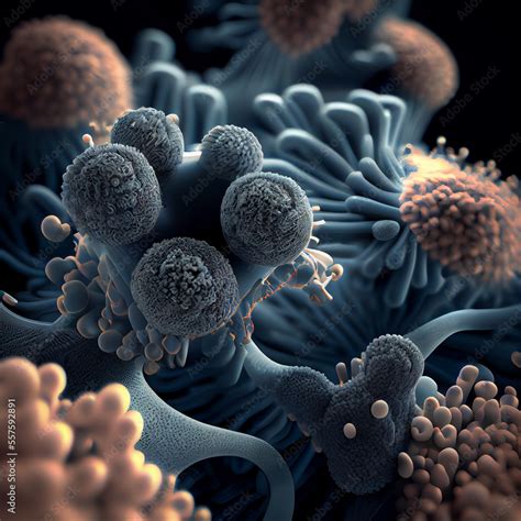 3d Cell Models Examined With Electron Microscopy Stock Illustration Adobe Stock