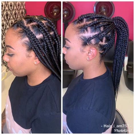 Large Knotless Box Braids Styles Within The Black Community Braiding