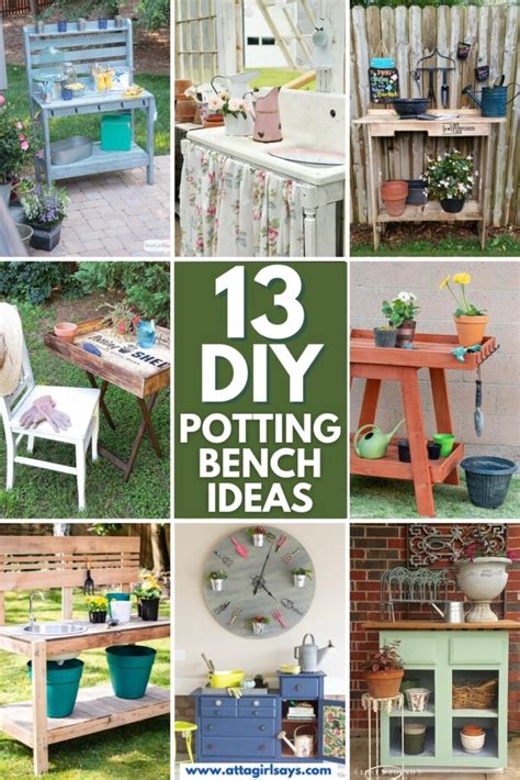 13 Diy Potting Bench Plans Upcycled Potting Benches