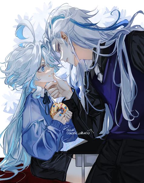 Furina And Neuvillette Genshin Impact Drawn By Ehkf Danbooru