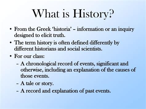 Ppt What Is History Powerpoint Presentation Free Download Id6859006