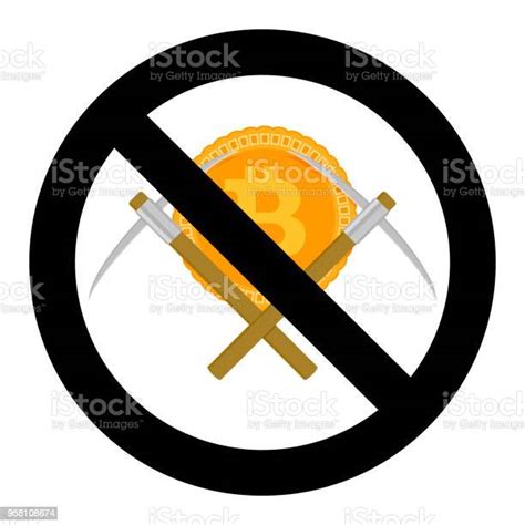 심볼의 광업 Cryptocurrency Bitcoin에 금지 0명에 대한 스톡 벡터 아트 및 기타 이미지 0명