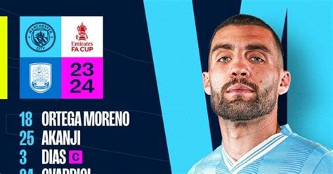 ‘디펜딩 챔피언 맨시티 Fa컵 64강 허더즈필드전 선발 명단 공개