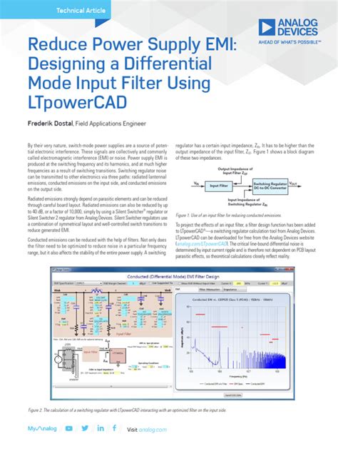Reduce Power Supply Emi Designing A Differential Mode Input Filter