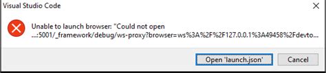 Receive An Error Alert Pop When I Debug A Fresh Blazorwasm App In Vs