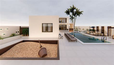 تصميم معماري خارجي وتصميم واجهات معماريه ثري دي خمسات