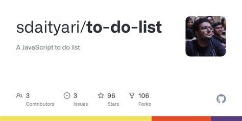 GitHub Sdaityari To Do List A JavaScript To Do List