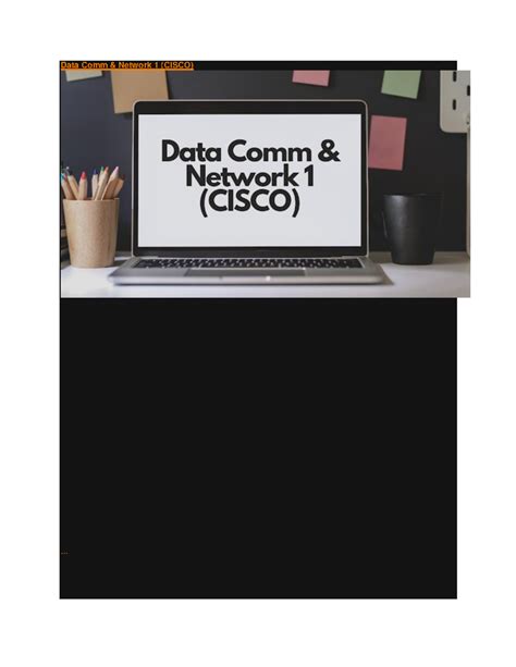 Data Communications And Networking 1 Data Comm And Network 1 Cisco