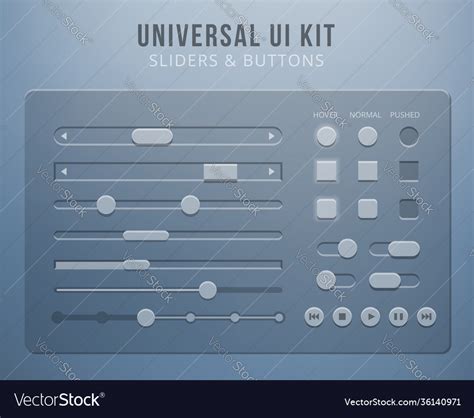 User Interface Elements With Transparency Vector Image