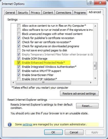 How To Turn Off Enhanced Protected Mode In Internet Explorer 10 Or Newer GHacks Tech News