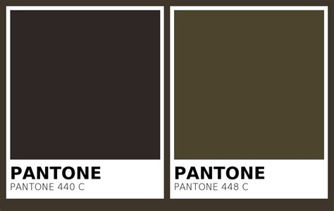Color Pantone 440 C Vs Pantone 448 C Side By Side