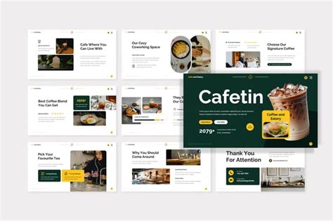Cafetin Cafe And Eatery Powerpoint Incl Restaurant And Menu Envato