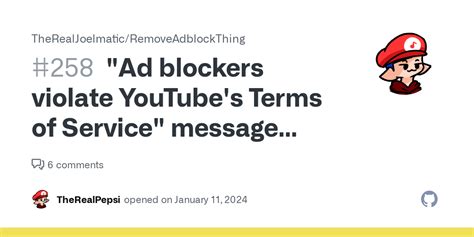 Ad Blockers Violate Youtubes Terms Of Service Message Since Updating