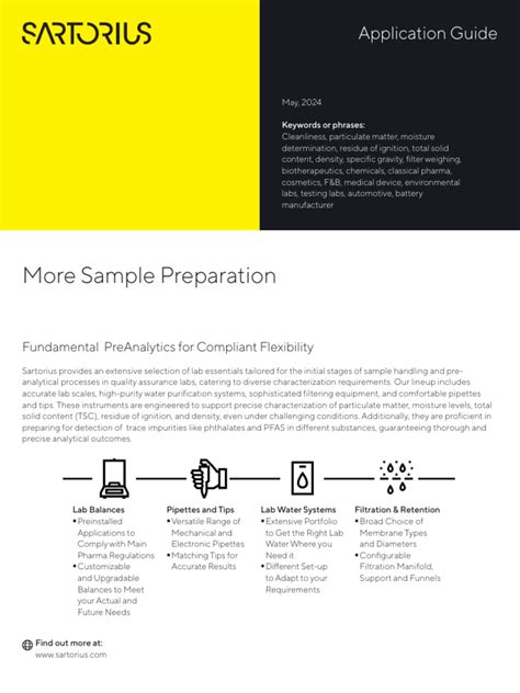 More Sample Preparation Preanalytics Application Guide Pdf