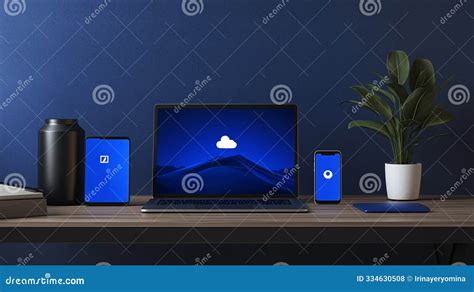 A Minimalist Desk Setup Highlighting Vpn Connection And Multi Factor Authentication For Everyday