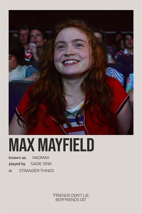 Max Mayfield Minimalist Character Polaroid Poster Stranger Things Max Stranger Things Quote