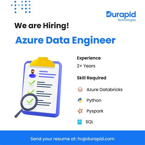 Hiring Dataengineer Azuredatabricks Python Pyspark Sql Durapidtechnologies Durapid
