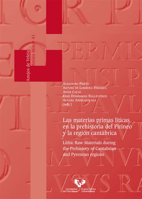 Libro Las materias primas líticas en la prehistoria del Pirineo y la