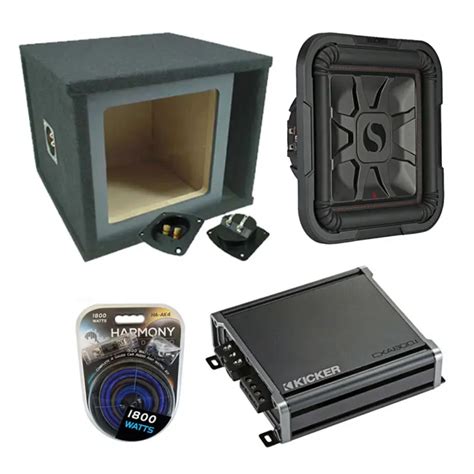 Kicker L7 12 1200w Subwoofer 46l7t124 W Ported Sub Box And Cxa800 1 Stereo Amp