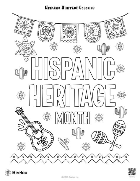 Hispanic Heritage Coloring Beeloo Printable Crafts And Activities For