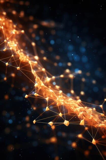 Premium Photo Cyber Big Data Flow Blockchain Beige Data Fields Network Line Connect Stream