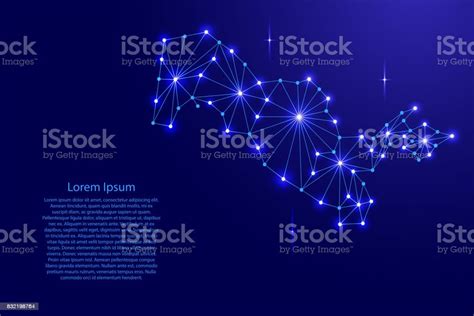 烏茲別克斯坦地圖多邊形拼接線網路光線和空間明星的向量圖向量圖形及更多鹹海圖片 鹹海 三角形 亞洲 Istock