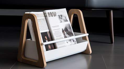 Premium Photo A Photo Of A Minimalist Desk Magazine Holder